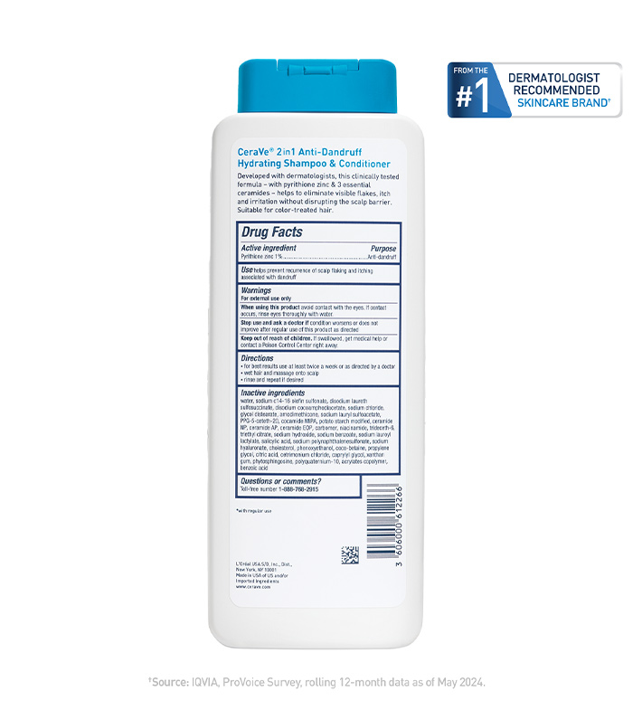 2-in-1 Anti-Dandruff Hydrating Shampoo & Conditioner | CeraVe