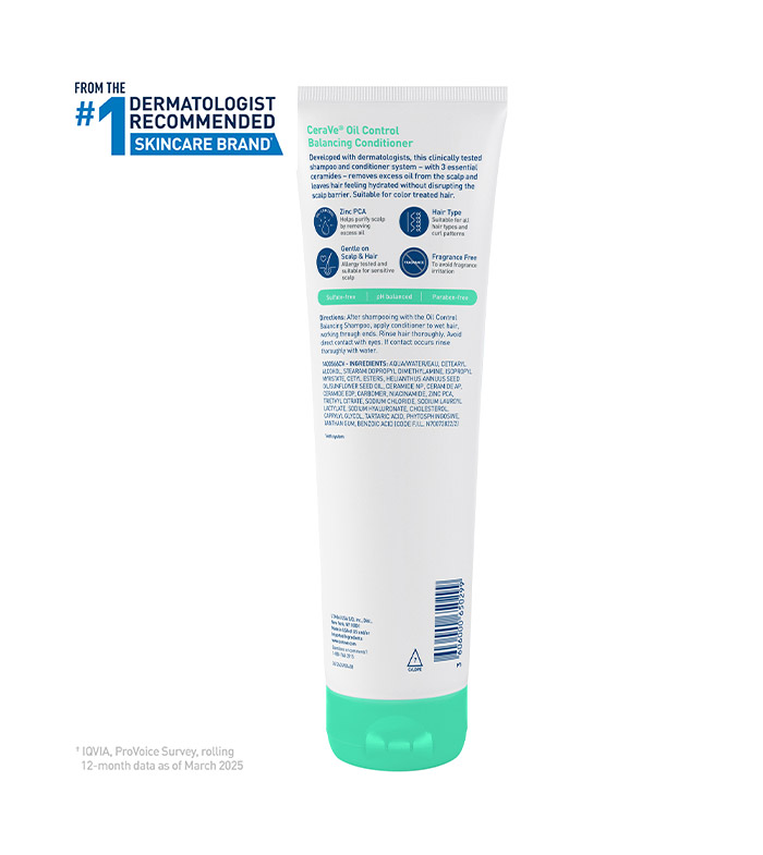 Oil Control Balancing Conditioner for greasy, oil-prone hair | CeraVe