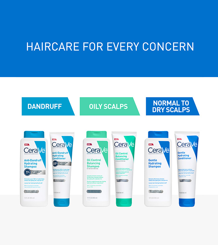 Oil Control Balancing Shampoo for greasy, oil-prone hair | CeraVe