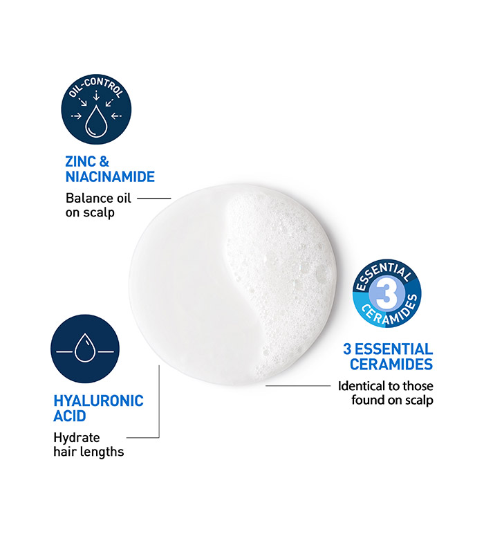 Oil Control Balancing Shampoo for greasy, oil-prone hair | CeraVe