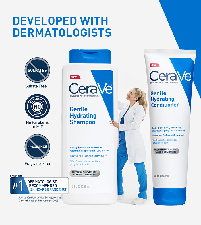 Gentle Hydrating Shampoo | Sulfate-Free Shampoo | CeraVe