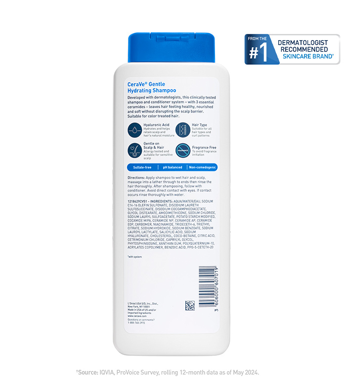 Gentle Hydrating Shampoo | Sulfate-Free Shampoo | CeraVe