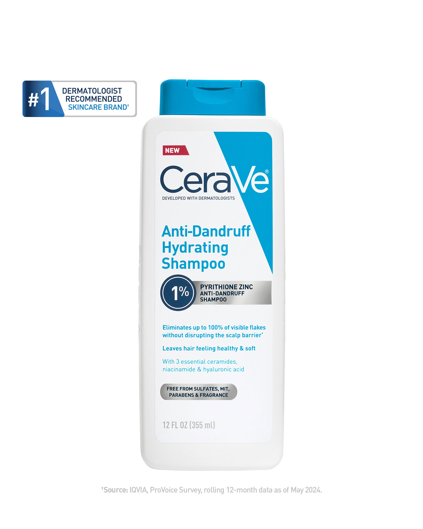 Anti-Dandruff Hydrating Shampoo For All Hair Types | CeraVe