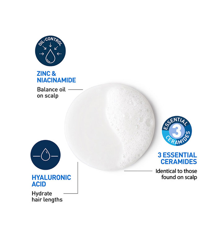 Oil Control Balancing Shampoo for greasy, oil-prone hair | CeraVe