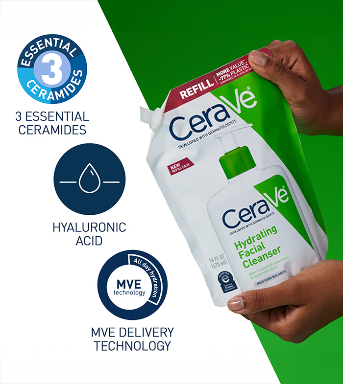 Hydrating Facial Cleanser Refill Pouch | Cerave