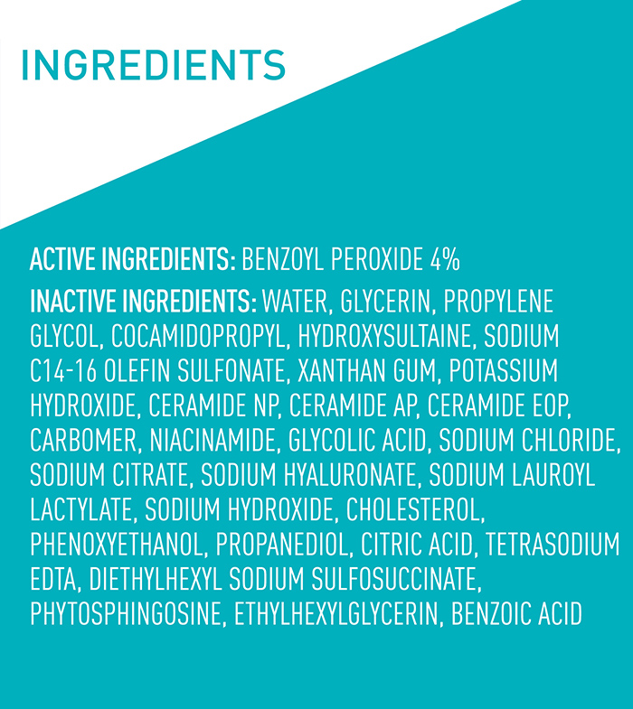 Acne Foaming Cream Cleanser | Benzoyl Peroxide Treatment | CeraVe