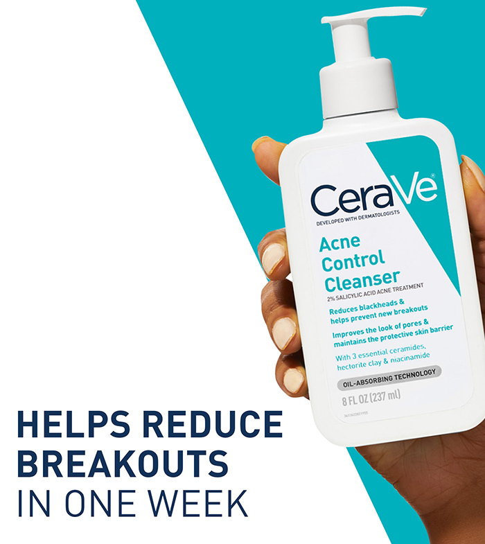 Acne Control Cleanser | Salicylic Acid Treatment | CeraVe