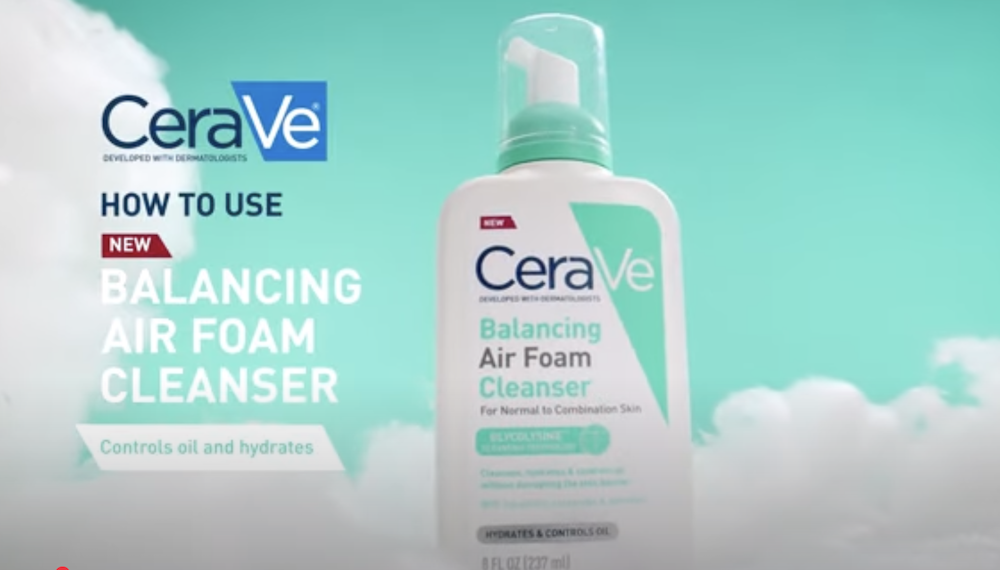 Foam Cleanser for Combination Skin | CeraVe Balancing Air Foam Facial ...