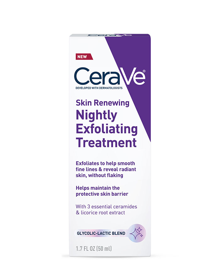 Skin Renewing Nightly Exfoliating Treatment | AHA Night Serum | CeraVe Skin Renewing Nightly Exfoliating Treatment | AHA Night Serum | CeraVe