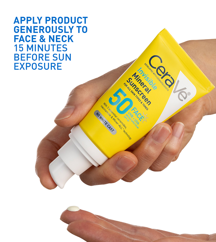 Invisible Mineral Sunscreen SPF 50| CeraVe