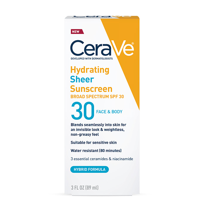 Hydrating Sheer Sunscreen Broad Spectrum SPF 30 | CeraVe