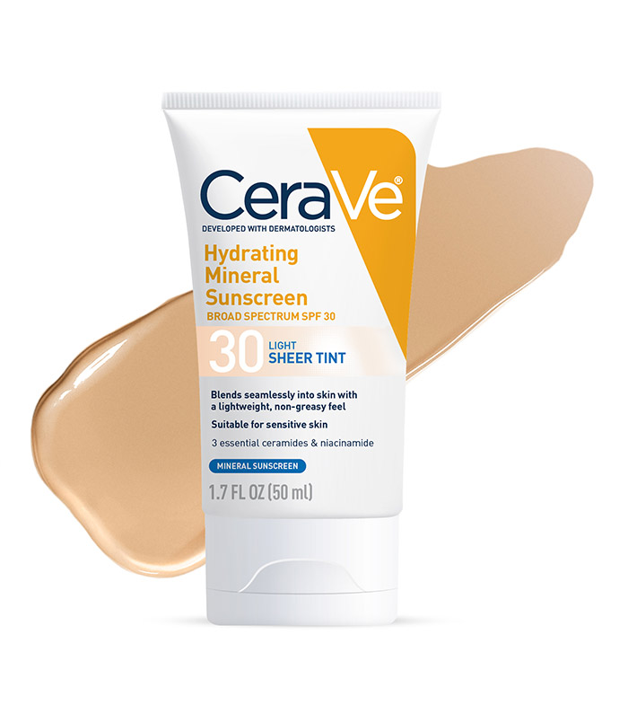 Hydrating Mineral Tinted Sunscreen for Deep Skin | SPF 30 | CeraVe