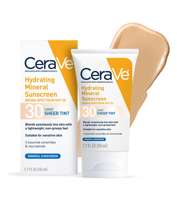 Hydrating Mineral Tinted Sunscreen for Fair Skin | SPF 30 | CeraVe
