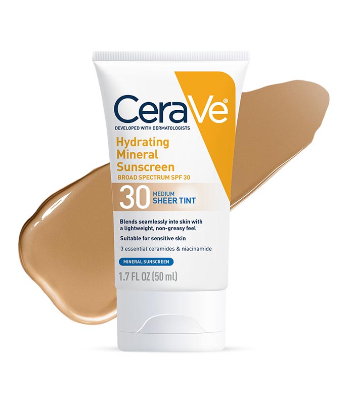 Hydrating Mineral Tinted Sunscreen for Fair Skin | SPF 30 | CeraVe
