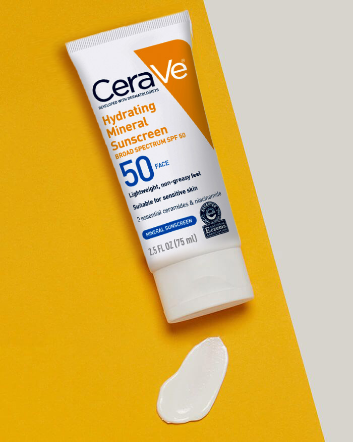 Hydrating Mineral Sunscreen Face Lotion SPF 50 | CeraVe