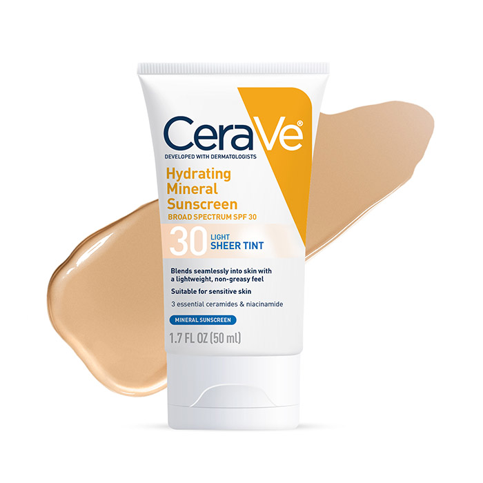 Hydrating Mineral Tinted Sunscreen for Fair Skin | SPF 30 | CeraVe